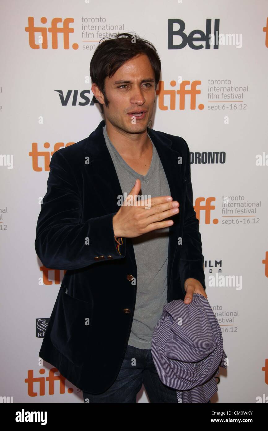 Toronto, Canada. 9th September 2012. Actor Gael Garcia Bernal arrives ...