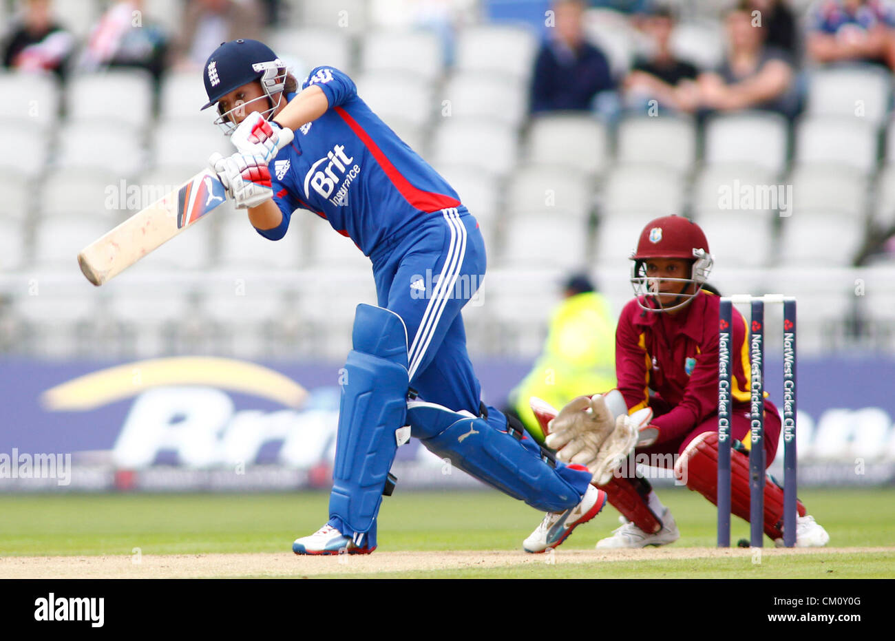 09/09/2012 Manchester, England. Sarah Taylor batting during the 2nd Nat ...