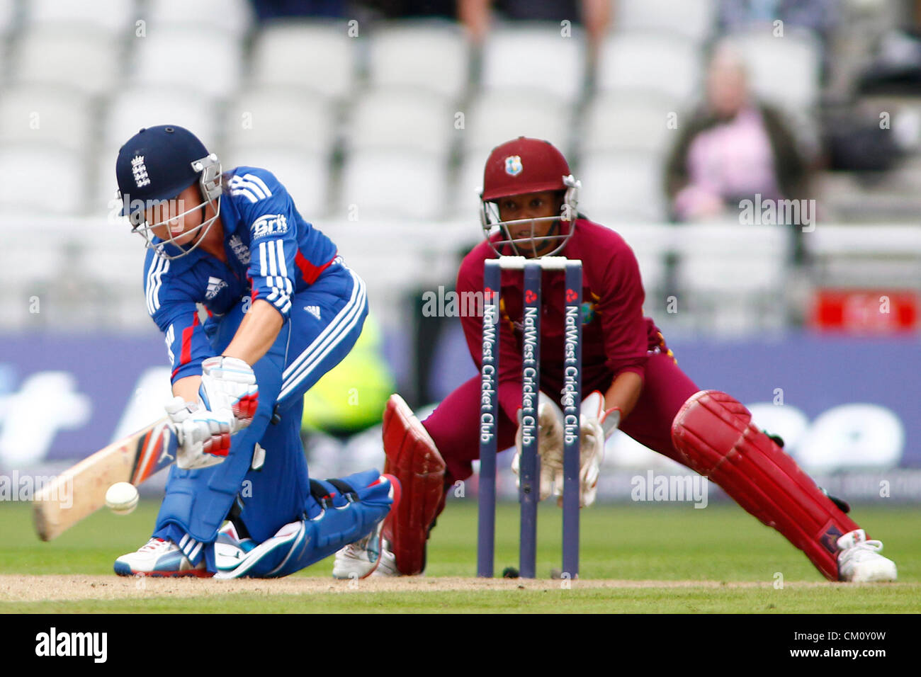 09/09/2012 Manchester, England. Sarah Taylor batting during the 2nd Nat ...