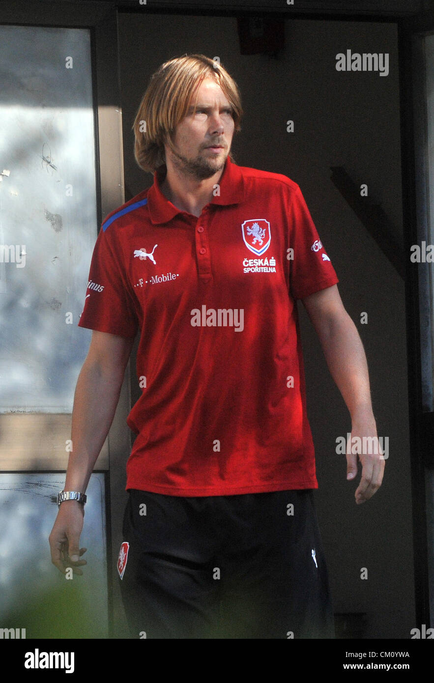 Captain of the Czech team Jaroslav Plasil arrives for the press ...