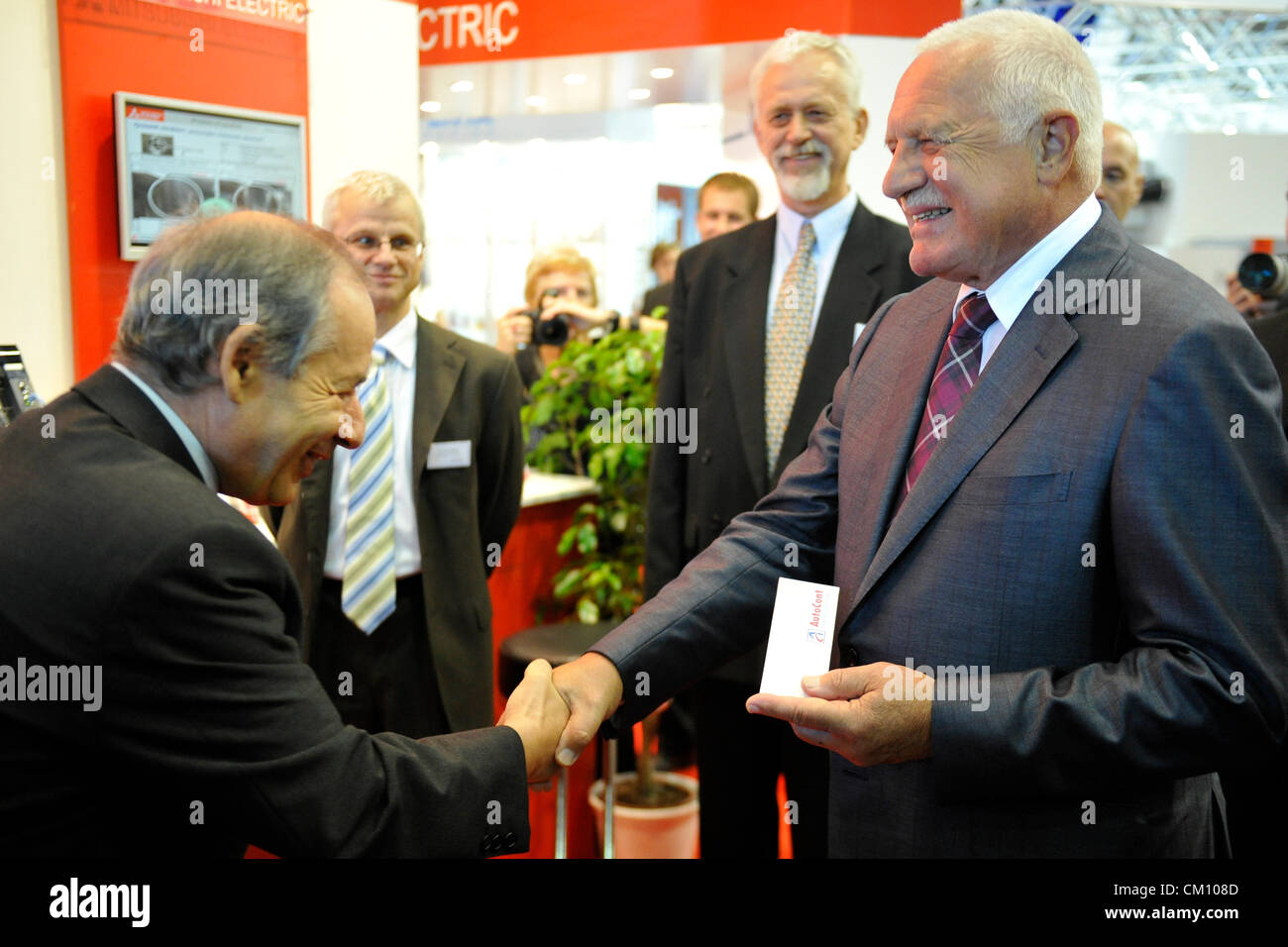 President of the Czech Republic Vaclav Klaus (right) and CEO of ...