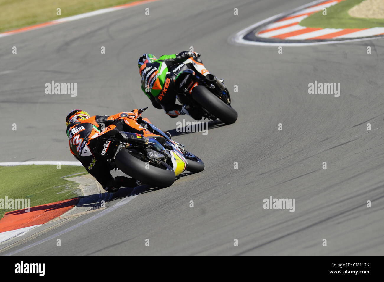 09.09.2012. Nurburgring, Germany. rider 3 M. Biaggi Aprilia Racing Team ...