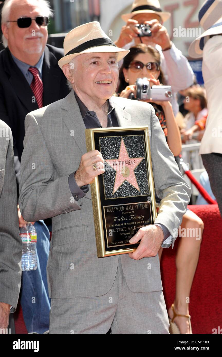 Los Angeles, California. 10th September 2012. Walter Koenig at the ...