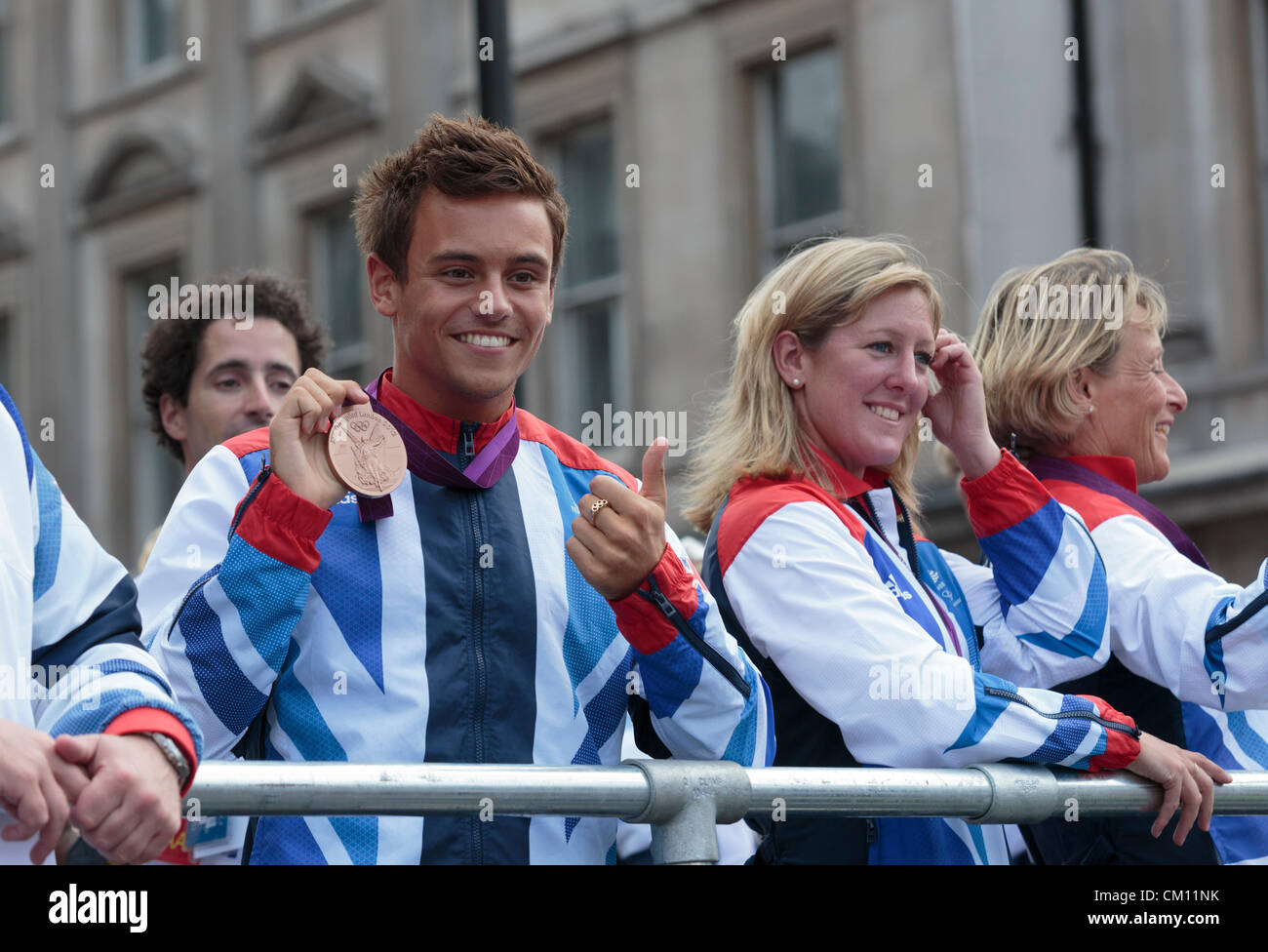 London, England, UK. Monday, 10 September 2012. Parade with diver Tom ...