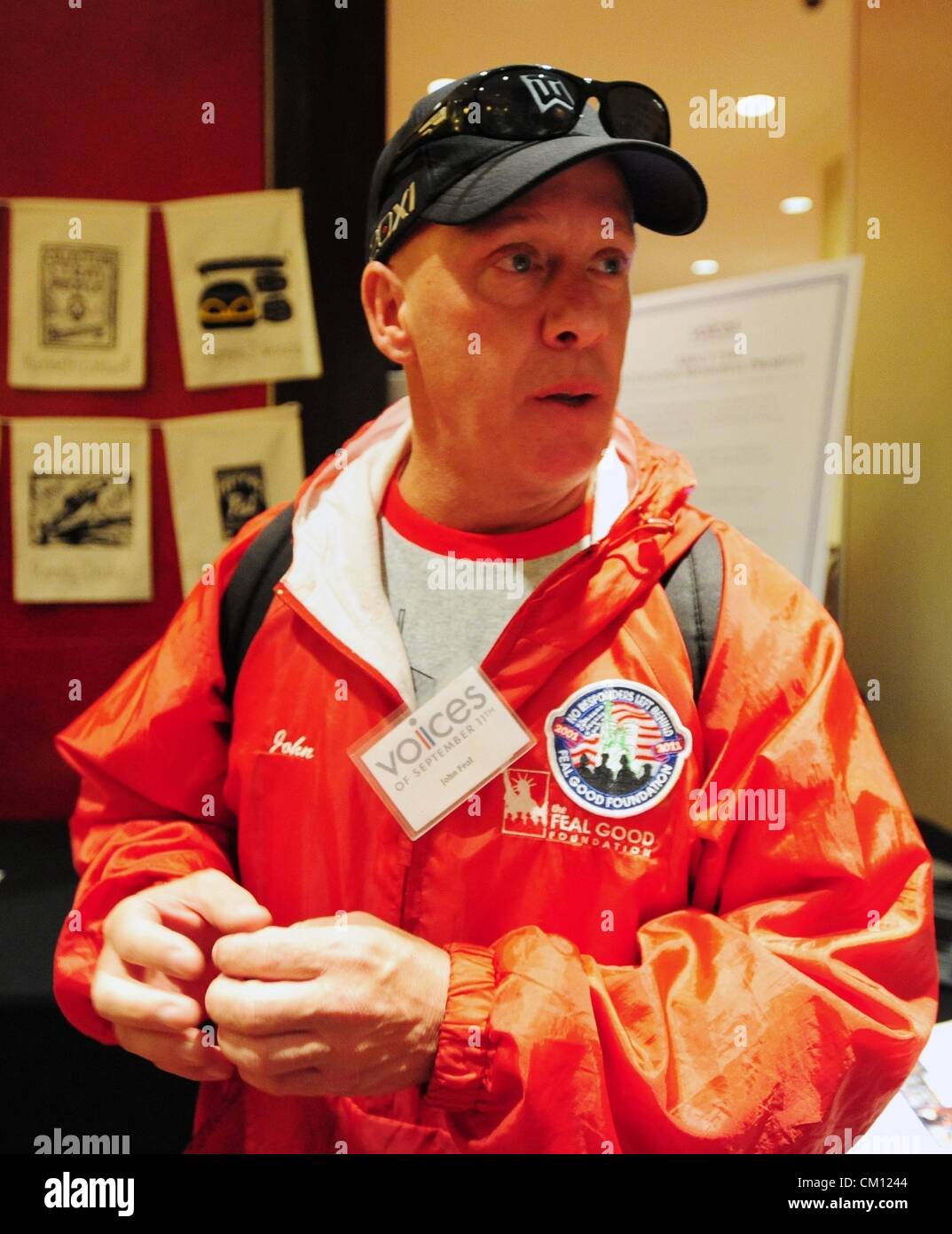 Sept. 10, 2012 - Manhattan, New York, U.S. - JOHN FEAL, 9/11 first responder and founder of the ...