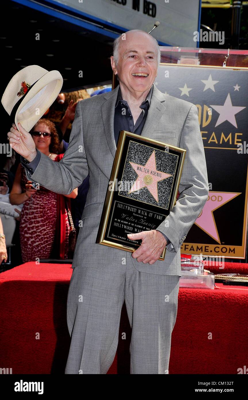 Los Angeles, California. 10th September 2012. Walter Koenig at the ...