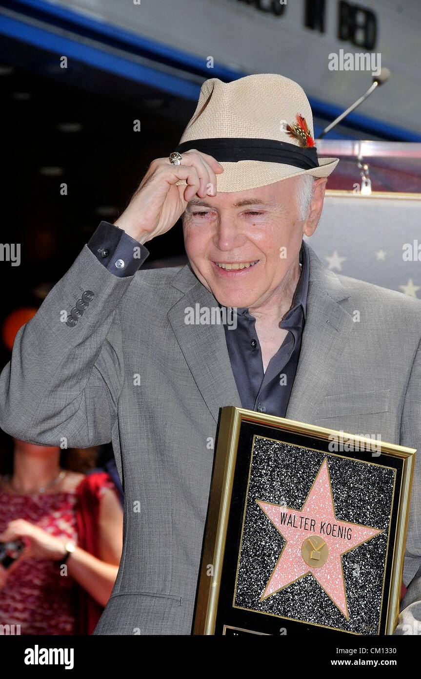 Los Angeles, California. 10th September 2012. Walter Koenig at the ...