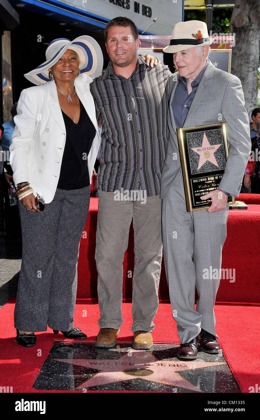 Los Angeles, California. 10th September 2012. Nichelle Nichols, Rod ...