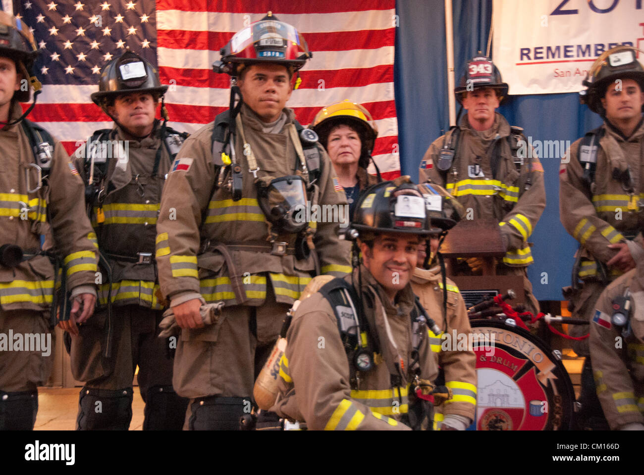 San Antonio, Texas, USA. 11 September 2012 Firefighters prepare to ...