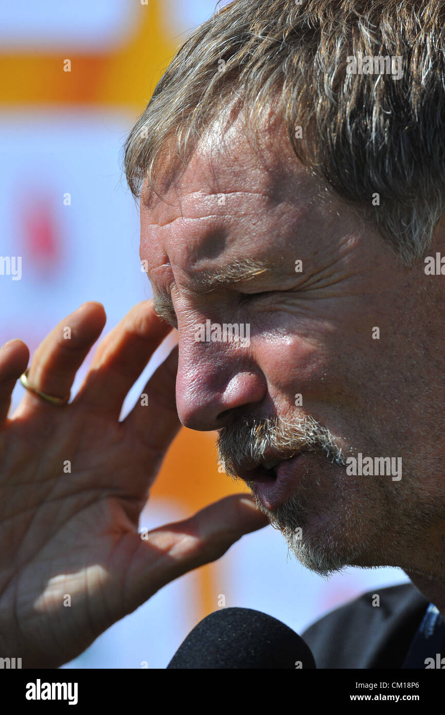 JOHANNESBURG, SOUTH AFRICA - SEPTEMBER 12, Stuart Baxter being ...