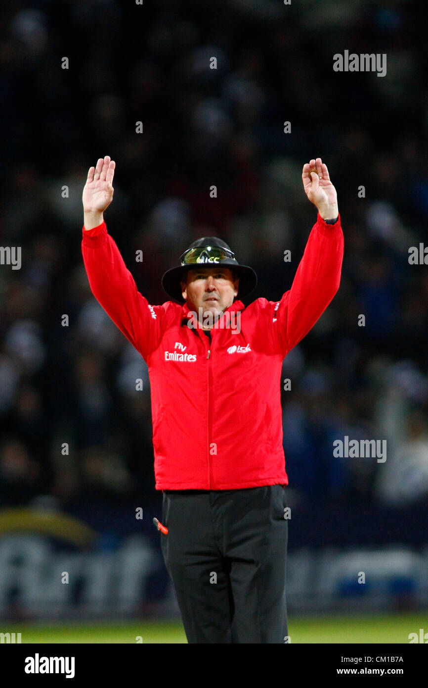 12/09/2012 Edgbaston, England. umpire Richard Illingworth during the ...