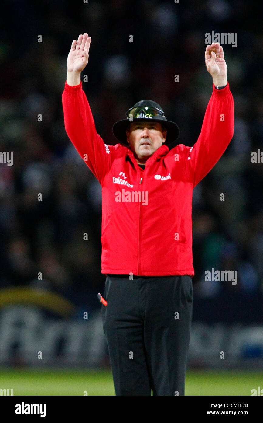 12/09/2012 Edgbaston, England. umpire Richard Illingworth during the ...
