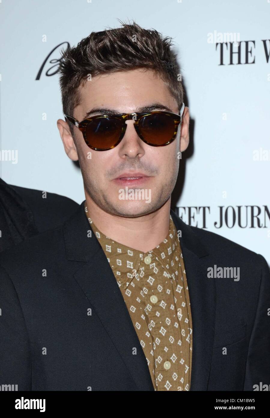 New York, USA. 12th September 2012. Zac Efron at arrivals for ARBITRAGE ...