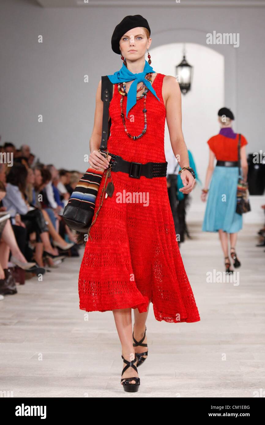 Model on the runway for Ralph Lauren Spring/Summer 2013 Collection ...