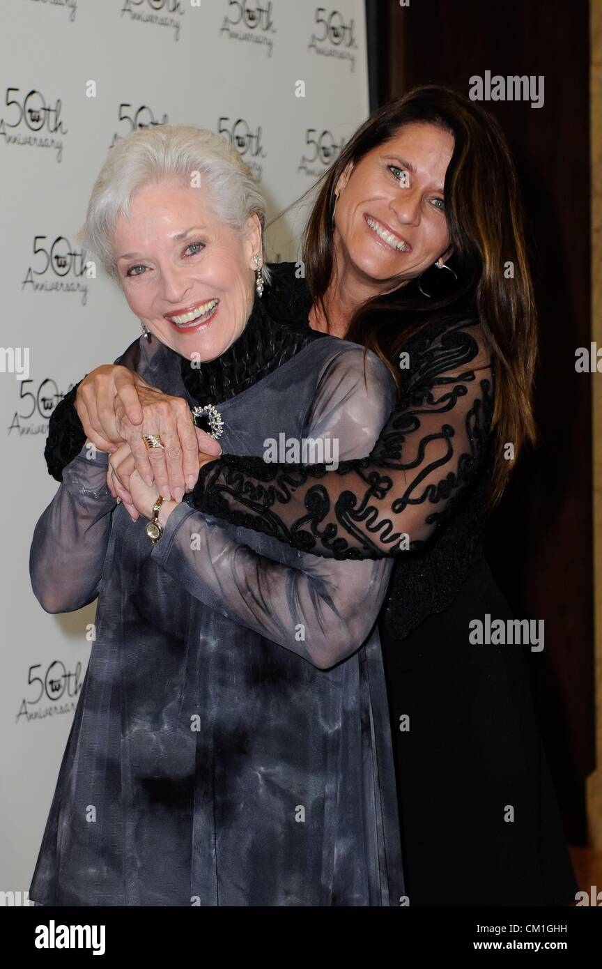 Lee Meriwether, daughter Lesley Aletter at arrivals for Theatre West ...