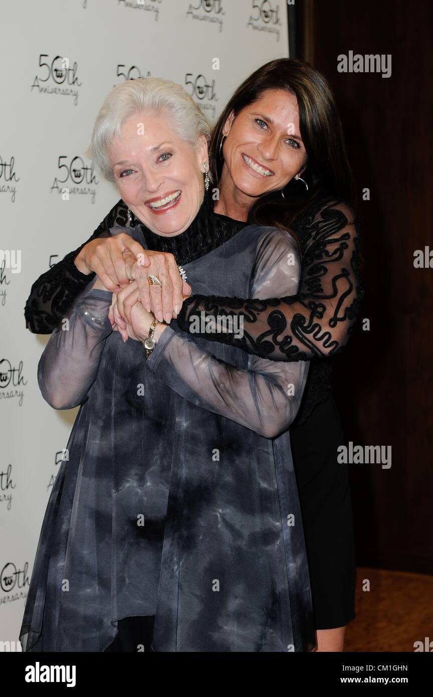 Lee Meriwether, daughter Lesley Aletter at arrivals for Theatre West ...