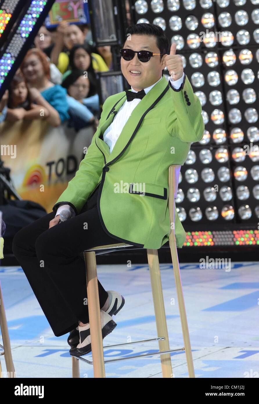New York, USA. 14th September 2012. Psy on stage for NBC Today Show ...