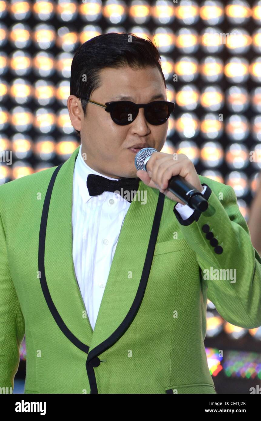 New York, USA. 14th September 2012. Psy on stage for NBC Today Show ...