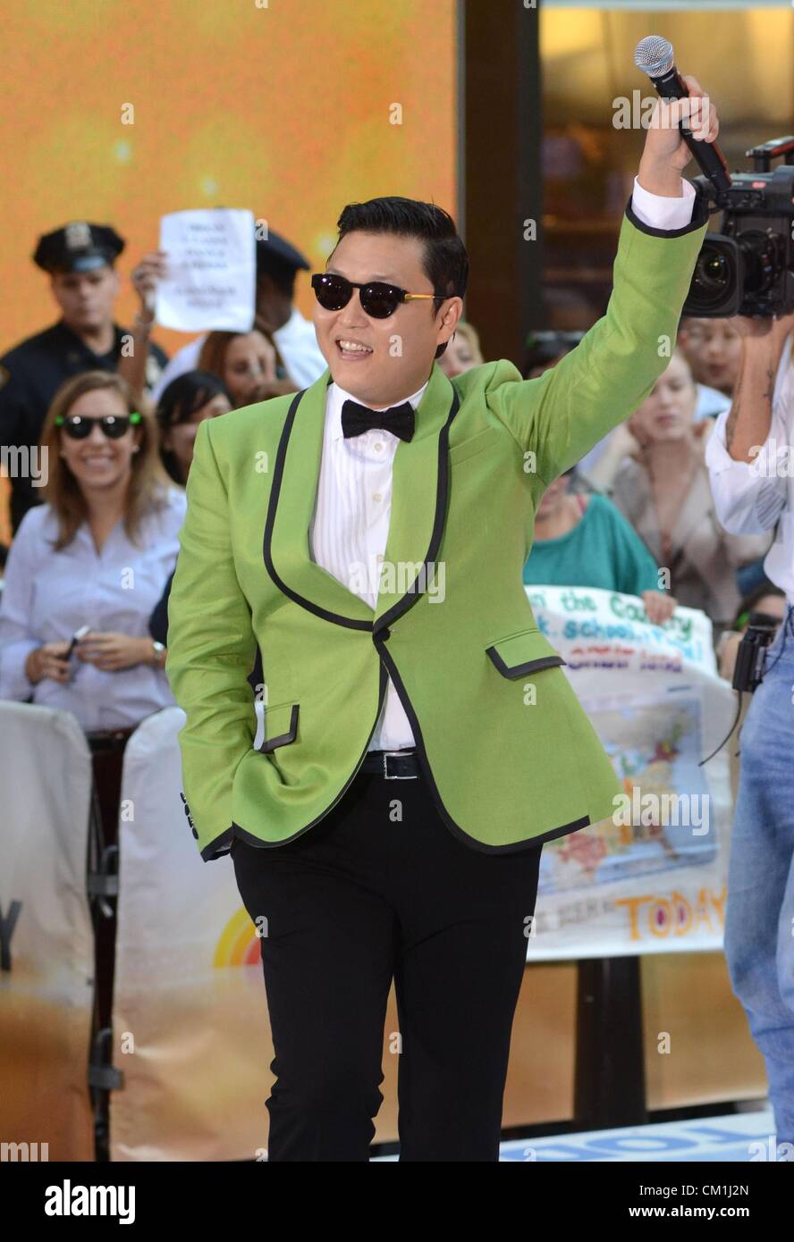 New York, USA. 14th September 2012. Psy on stage for NBC Today Show ...