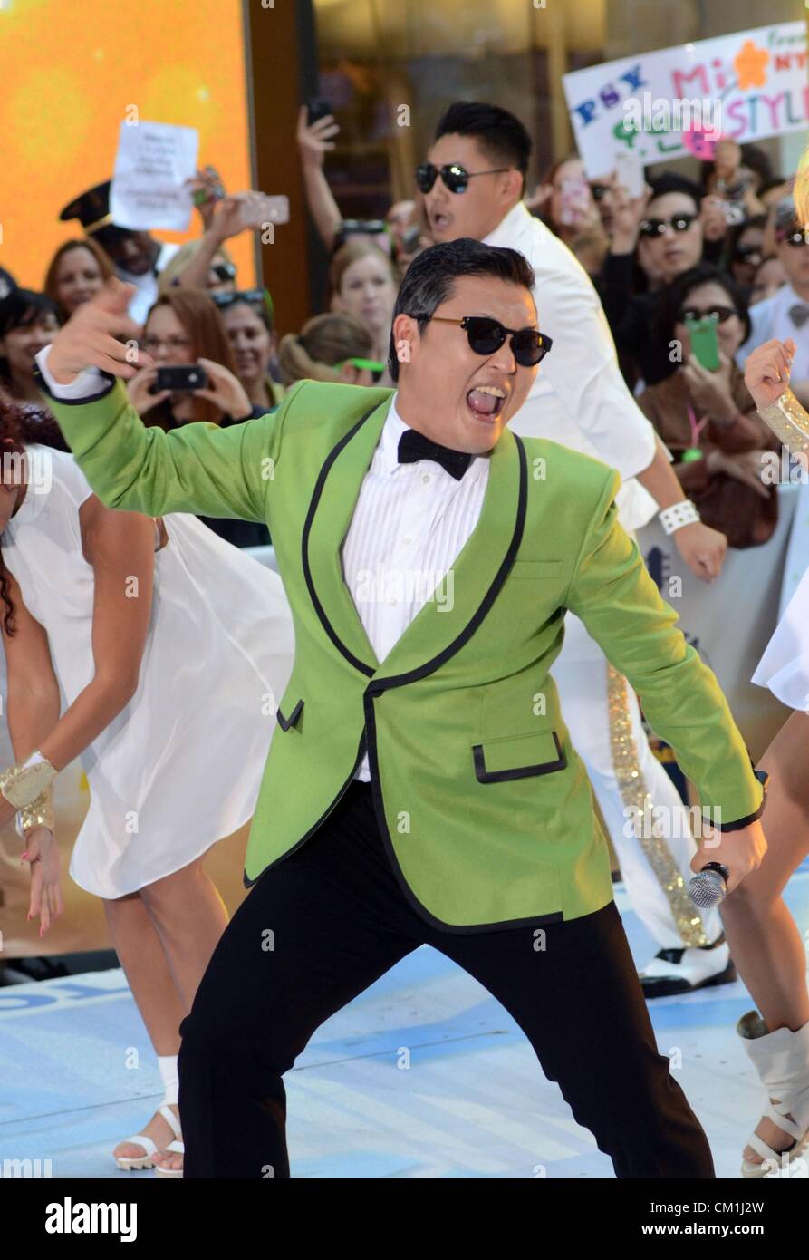 New York, USA. 14th September 2012. Psy on stage for NBC Today Show ...
