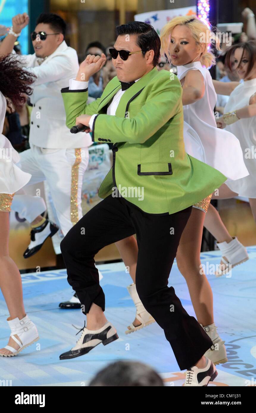 New York, USA. 14th September 2012. Psy on stage for NBC Today Show ...