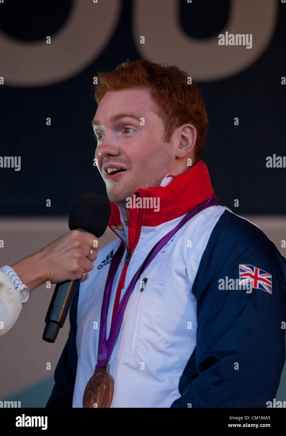 14th September, 2012. Daniel Purvis, member of the Bronze-winning Men's ...