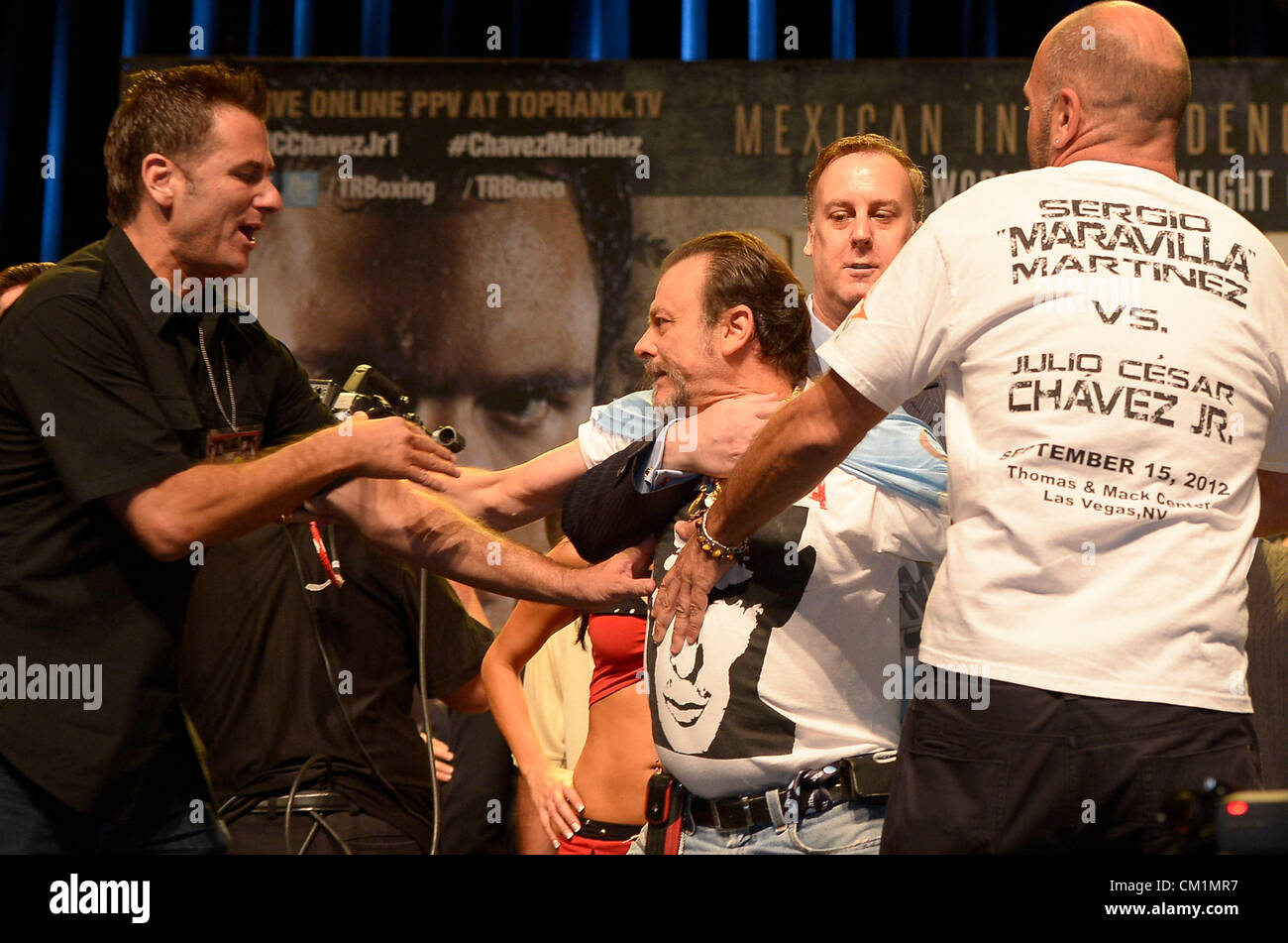 Sept 14,2012. Las Vegas NV. Sergio Martinez boxing promoter Lou DiBella ...