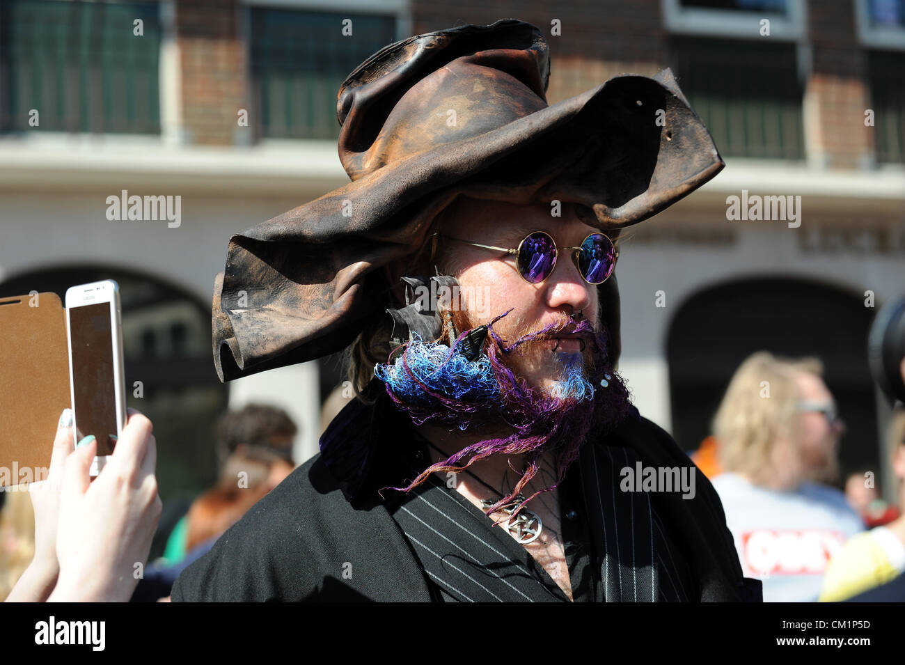 Brighton, UK. Saturday 15th September 2012. Henry Scragg poses outside ...
