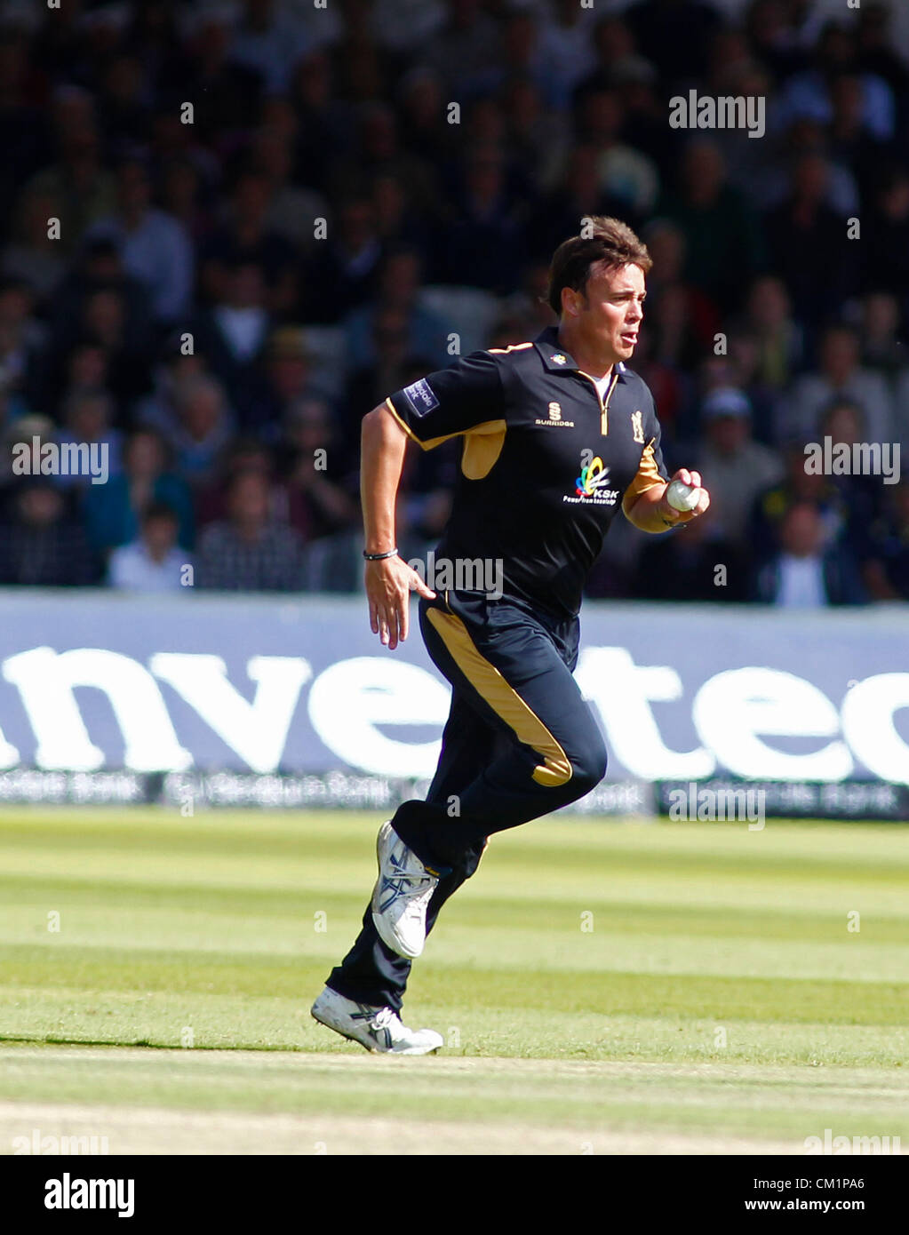 15/09/2012 Edgbaston, England. Neil Carter during the CB40 final match ...