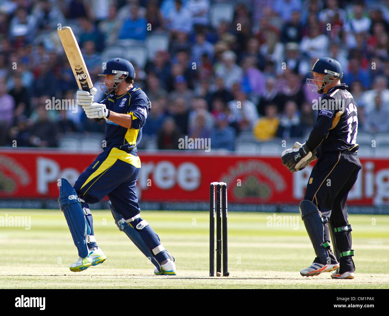 15/09/2012 Edgbaston, England. Neil McKenzie and Tim Ambrose during the ...
