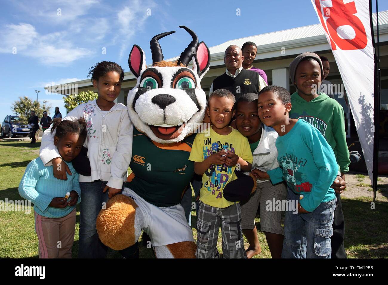 GANSBAAI, SOUTH AFRICA - SEPTEMBER 15, Bokkie with the kids during the ...