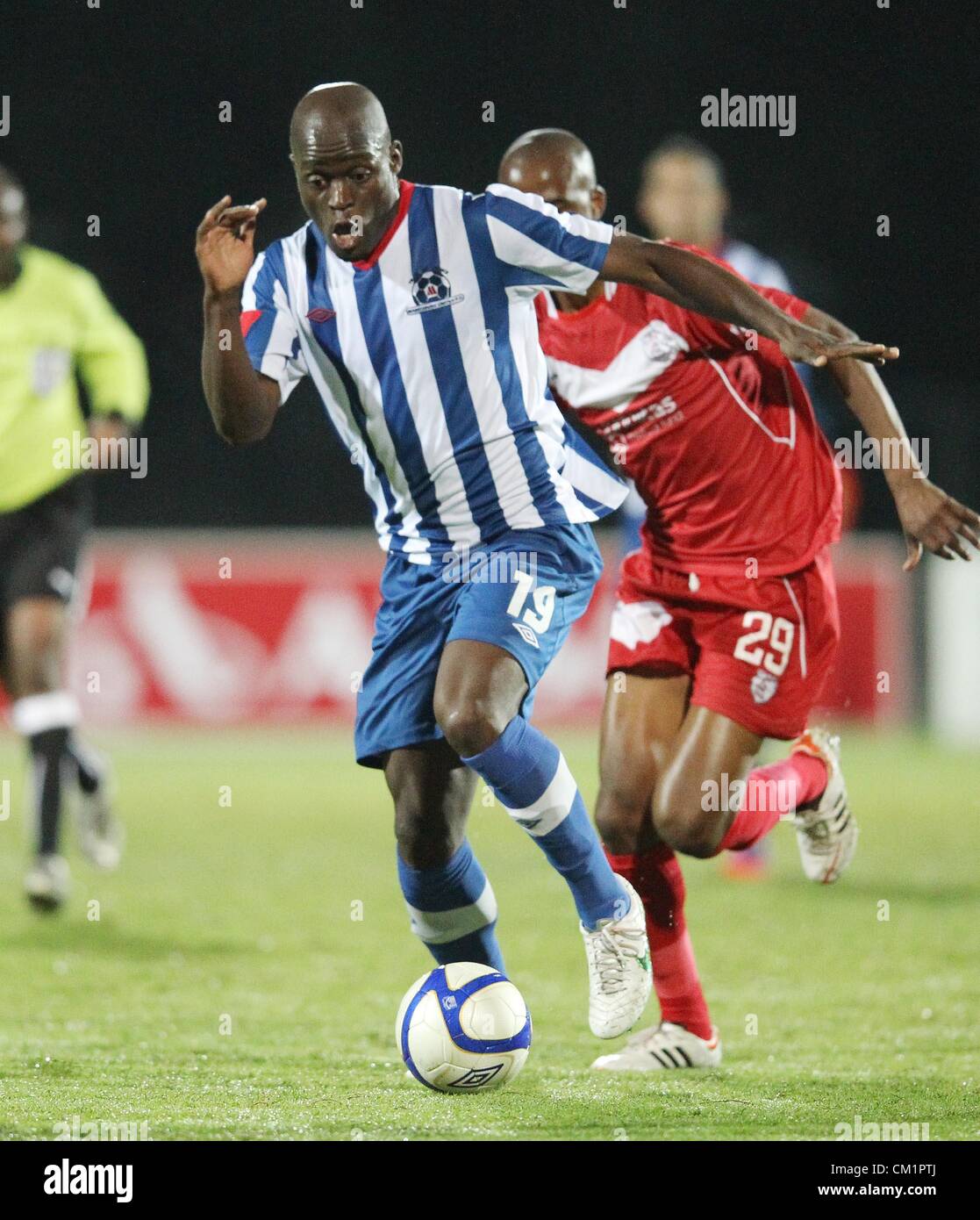 DURBAN, SOUTH AFRICA - SEPTEMBER 14,Terrance mandaza on a break during ...