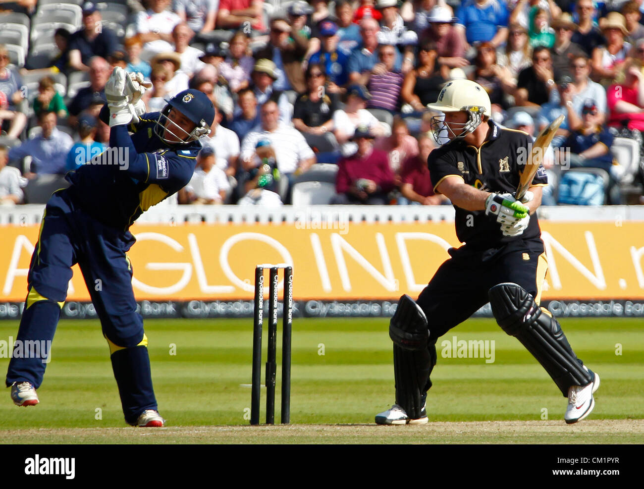 15/09/2012 Edgbaston, England. Darren Maddy batting during the CB40 ...