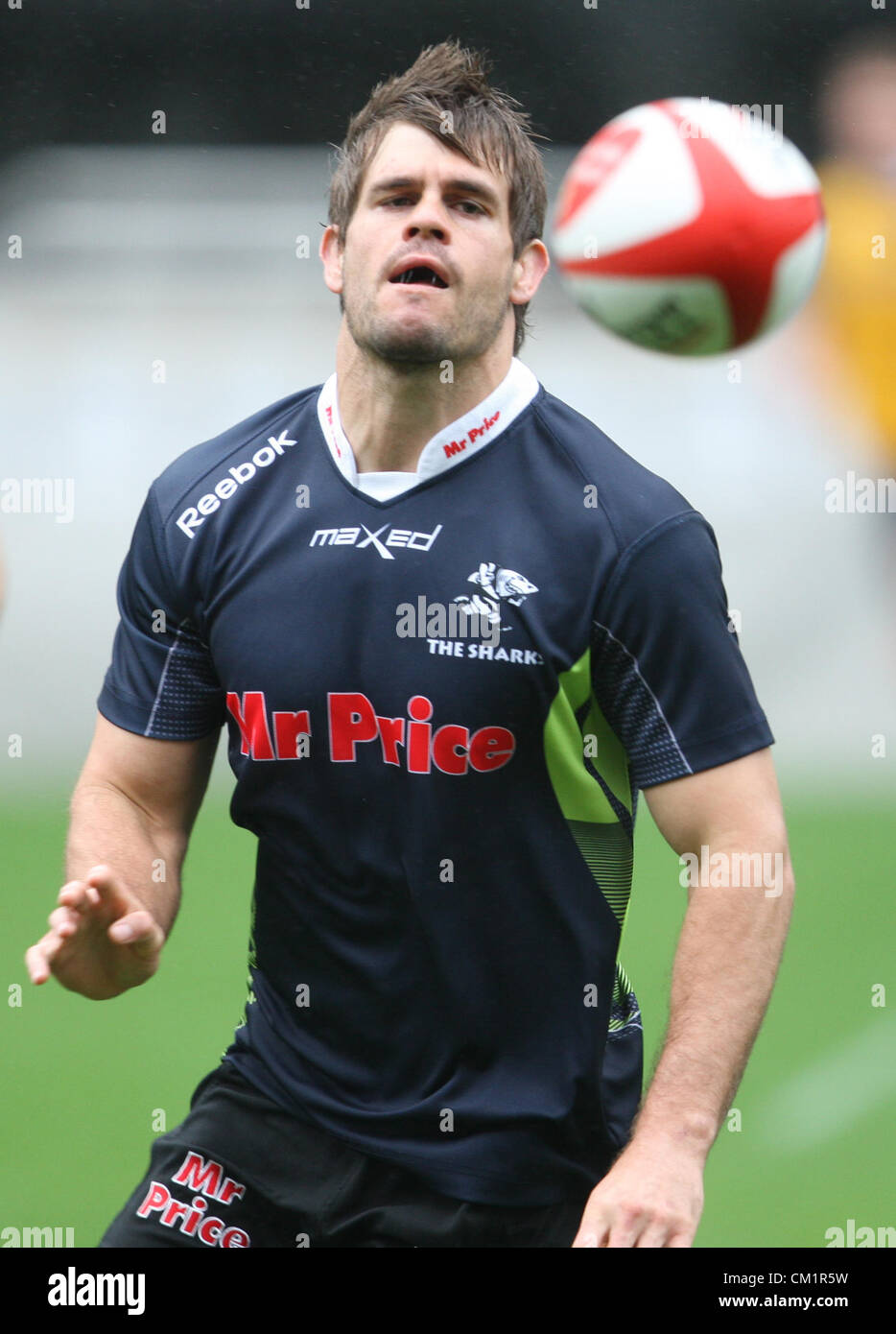 DURBAN, SOUTH AFRICA - SEPTEMBER 14, Louis Ludik during The Sharks ...