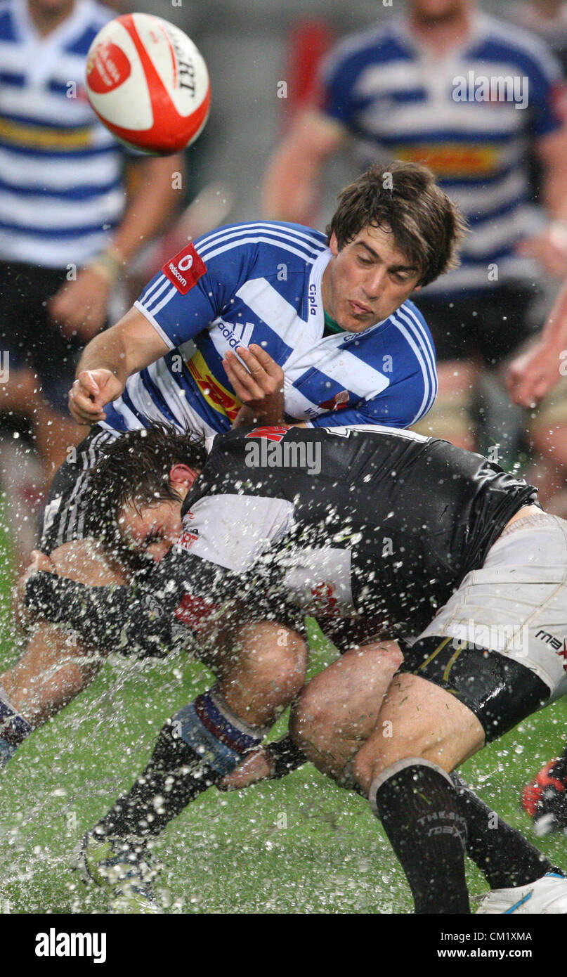 DURBAN, SOUTH AFRICA - SEPTEMBER 15, Louis Ludik with a tackle on ...