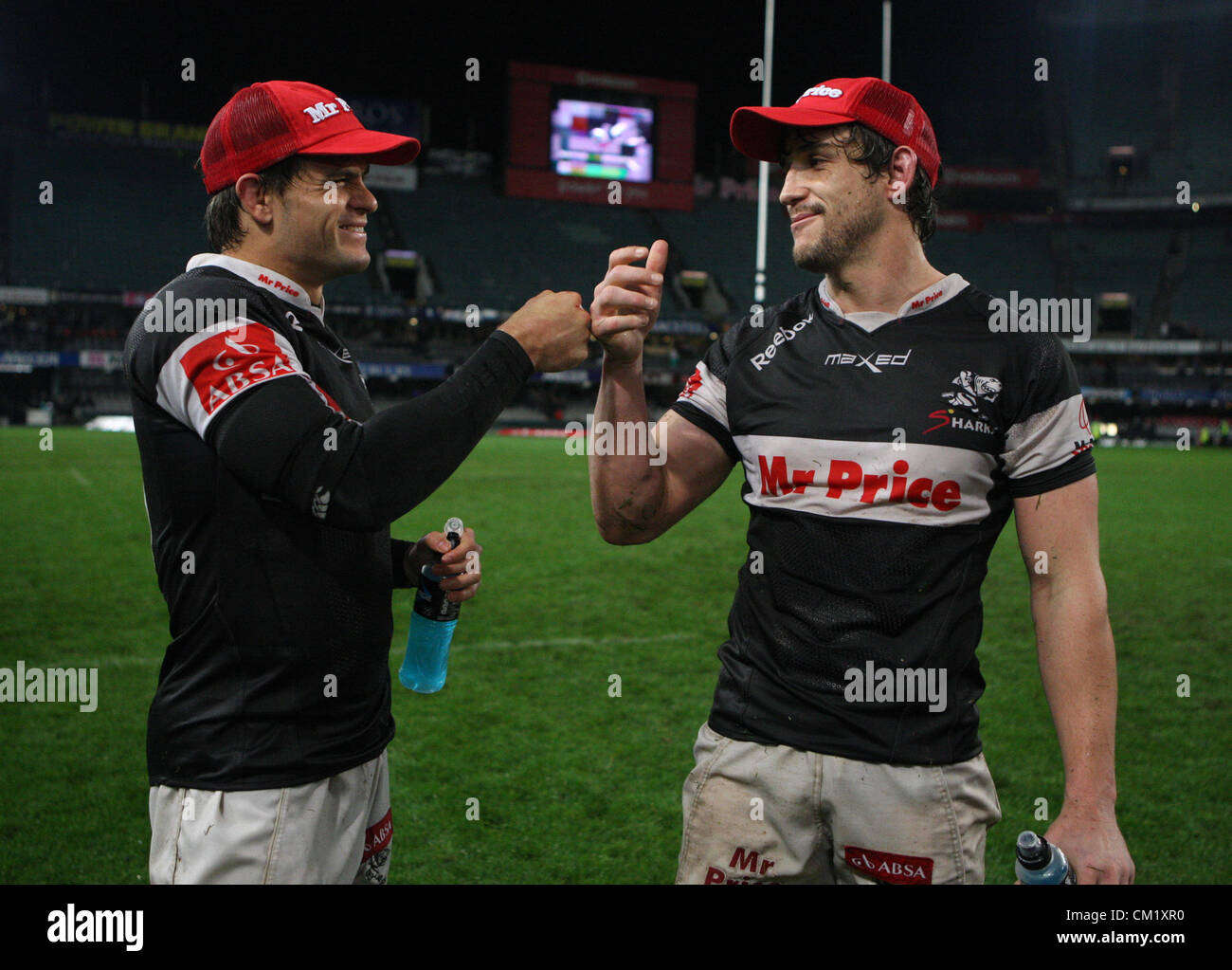 DURBAN, SOUTH AFRICA - SEPTEMBER 15, Louis Ludik with Keegan Daniel ...