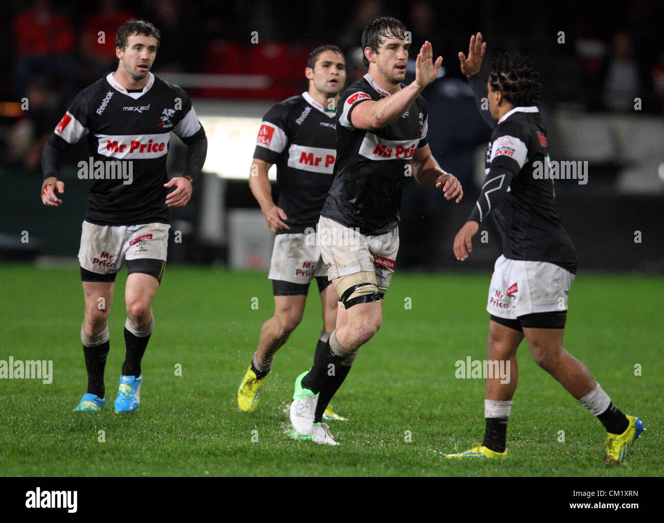 DURBAN, SOUTH AFRICA - SEPTEMBER 15, High five Keegan Daniel and Rosko ...