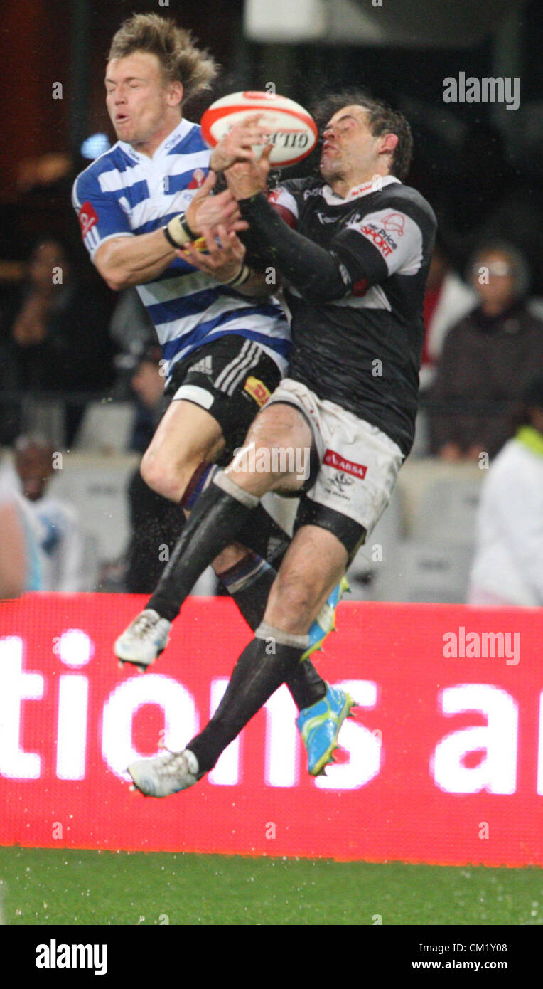 DURBAN, SOUTH AFRICA - SEPTEMBER 15, Joe Pietersen and Louis Ludik ...