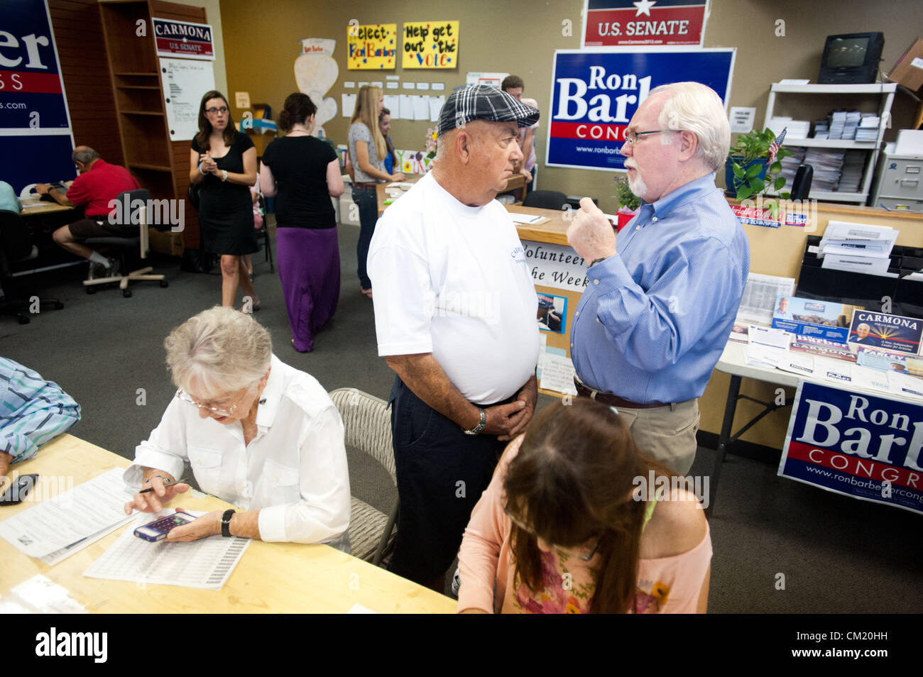 Sept. 16, 2012 - Tucson, Arizona, U.S. - Rep. RON BARBER (D-Ariz.), the ...