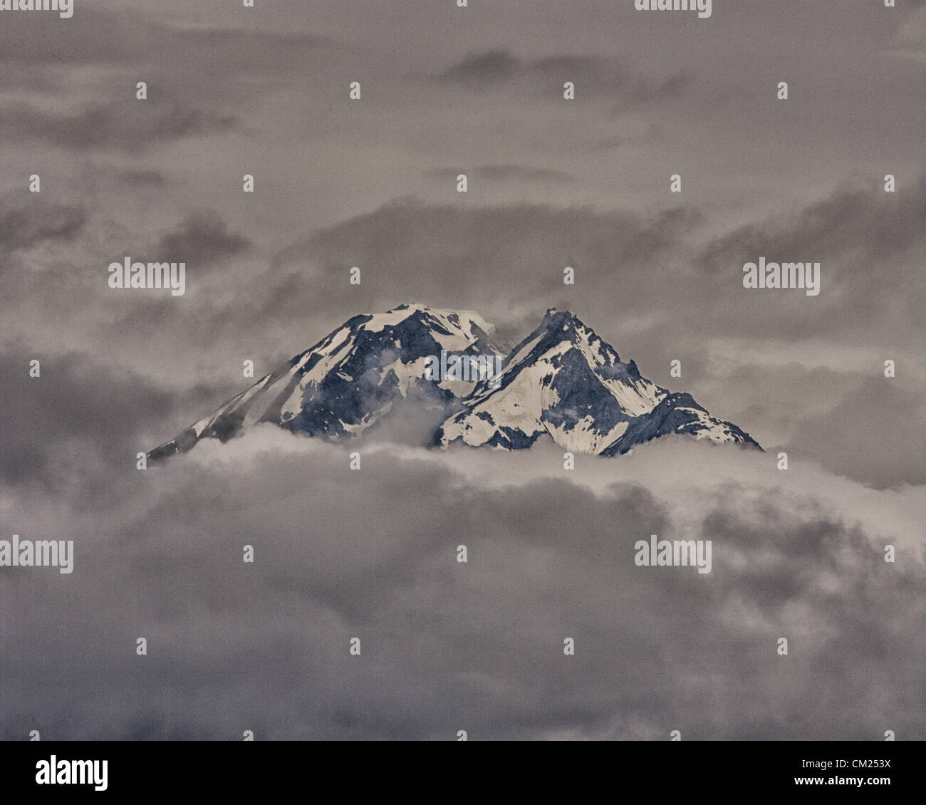 July 4, 2012 - Haines, Alaska, US - Snow Capped Mountains of the ...