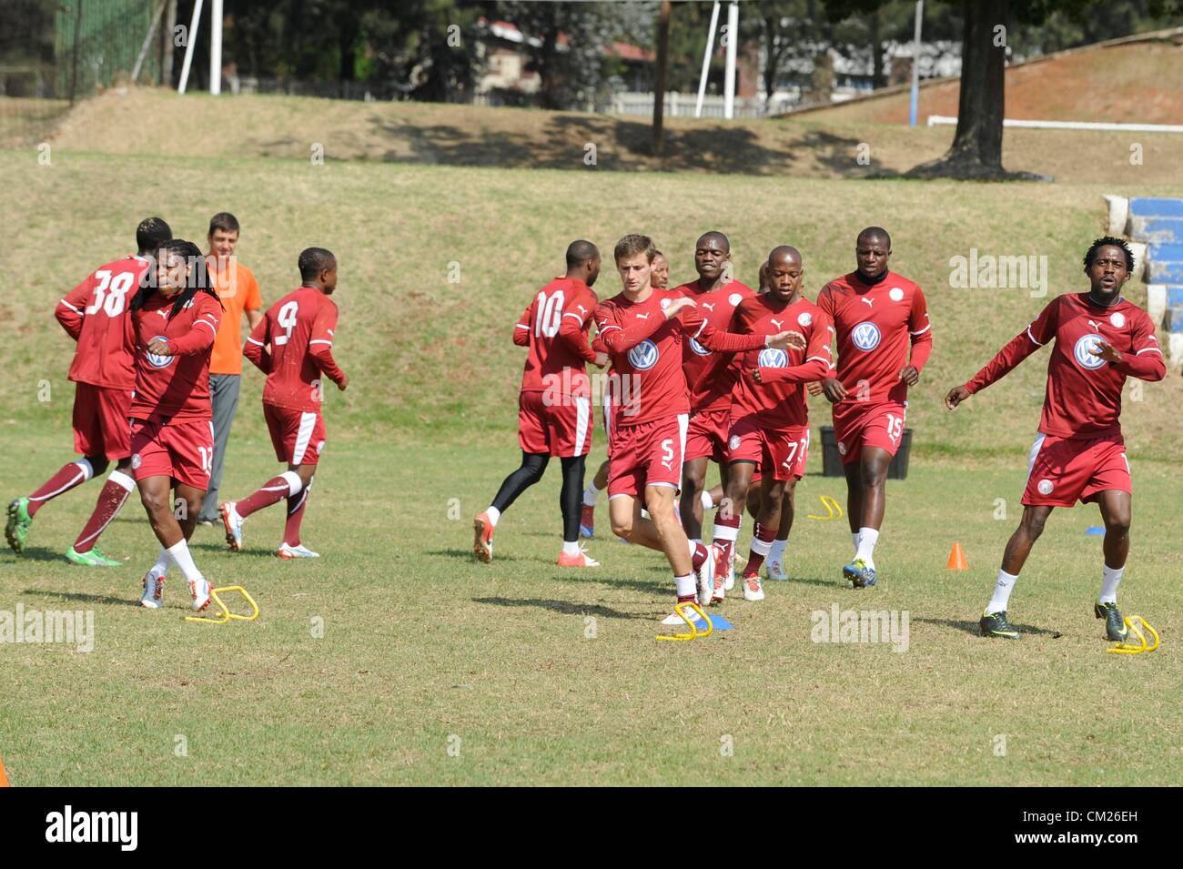 GERMISTON, SOUTH AFRICA - SEPTEMBER 18, Moroka Swallows during the ...