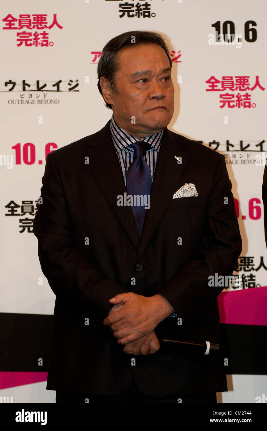 September 18, 2012 : Tokyo, Japan – Tomoyuki Nishida appears at the Japan Premiere for ''OUTRAGE ...