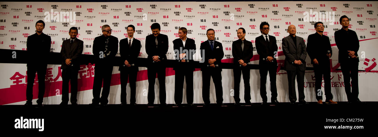 September 18, 2012 : Tokyo, Japan – Japanese actors pose for the ...