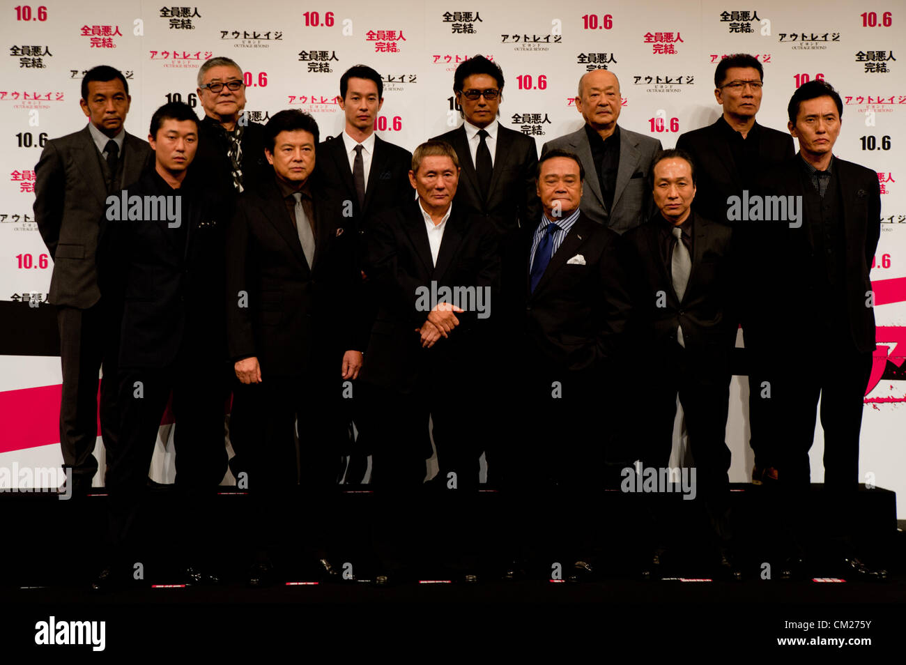 September 18, 2012 : Tokyo, Japan – Japanese actors pose for the ...
