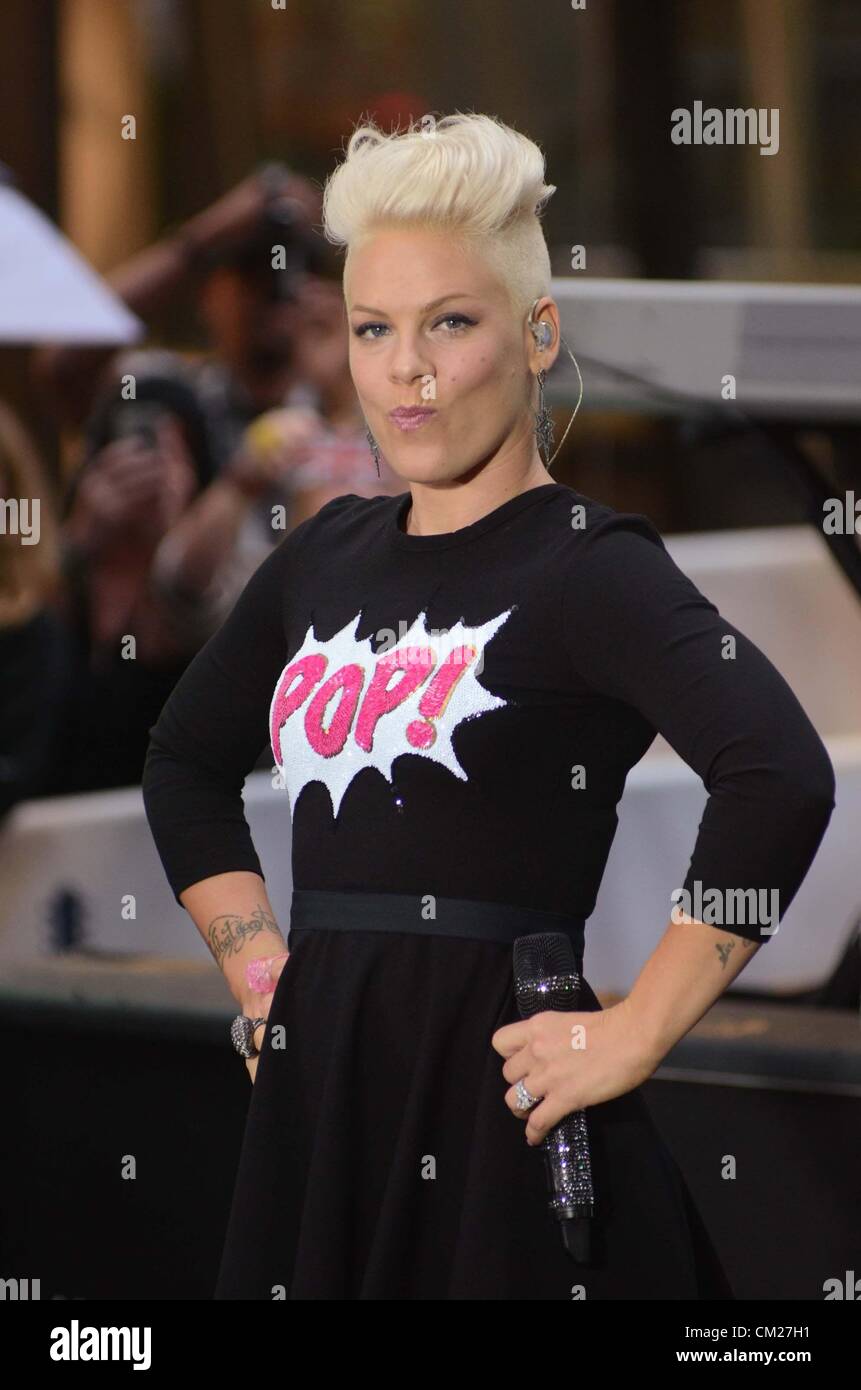 Pink on stage for NBC Today Show Concert with PINK, Rockefeller Plaza ...