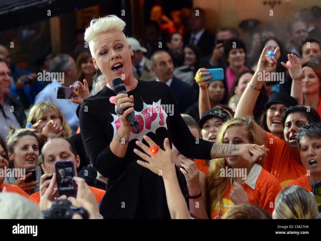 Pink on stage for NBC Today Show Concert with PINK, Rockefeller Plaza ...