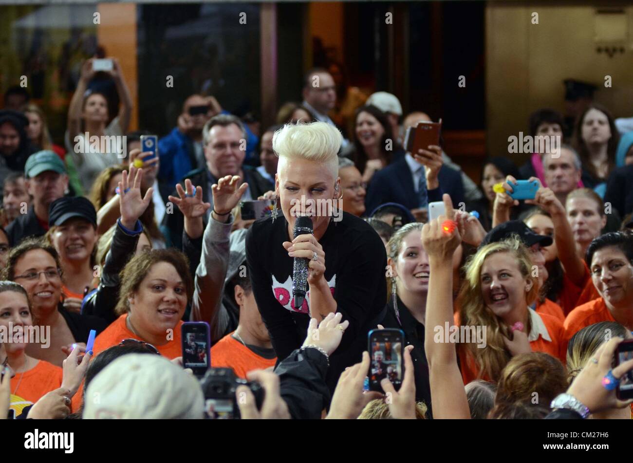 Pink on stage for NBC Today Show Concert with PINK, Rockefeller Plaza ...