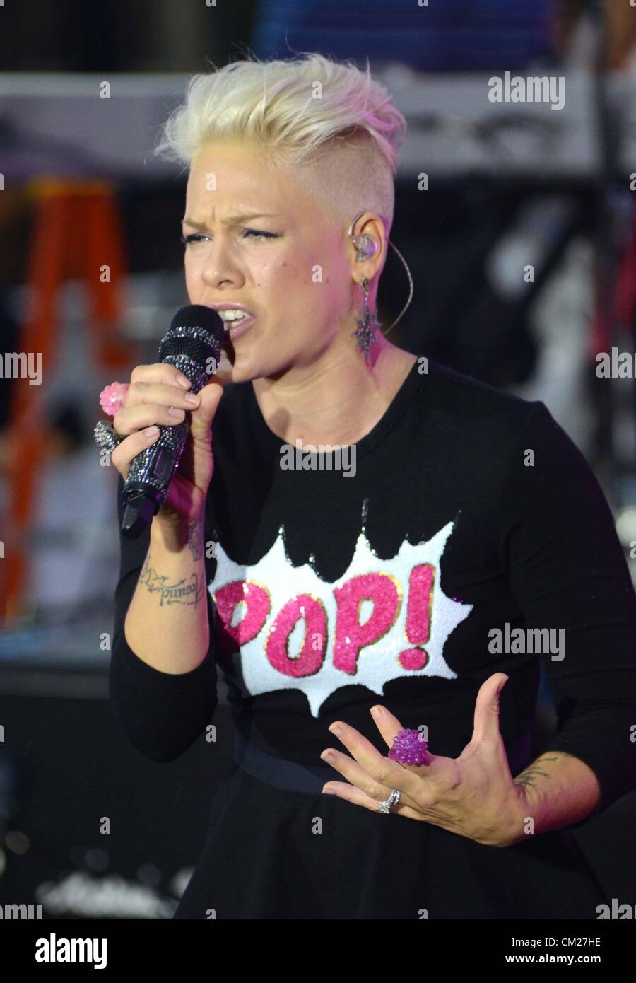 Pink on stage for NBC Today Show Concert with PINK, Rockefeller Plaza ...
