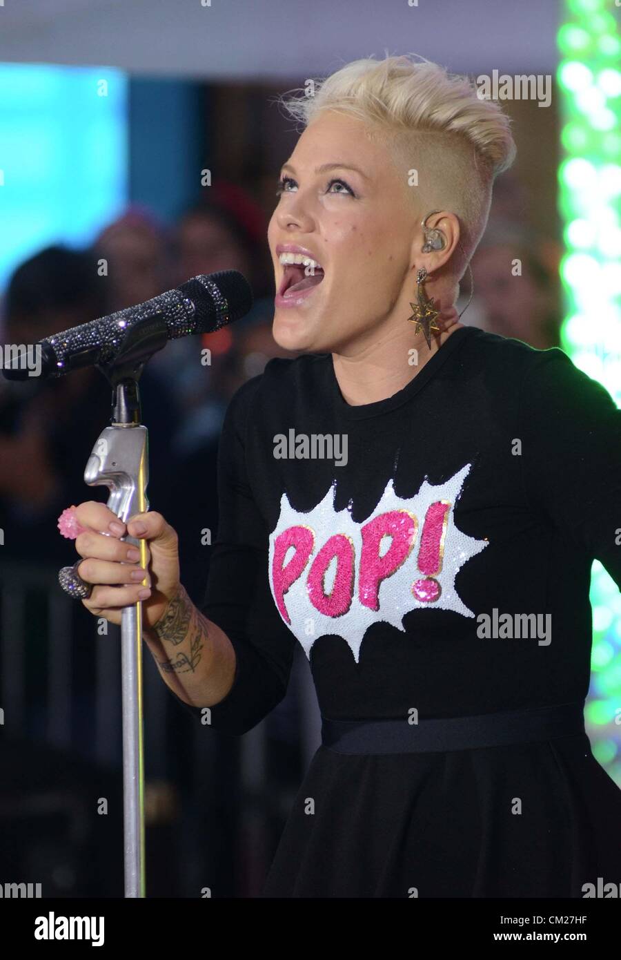 Pink on stage for NBC Today Show Concert with PINK, Rockefeller Plaza ...