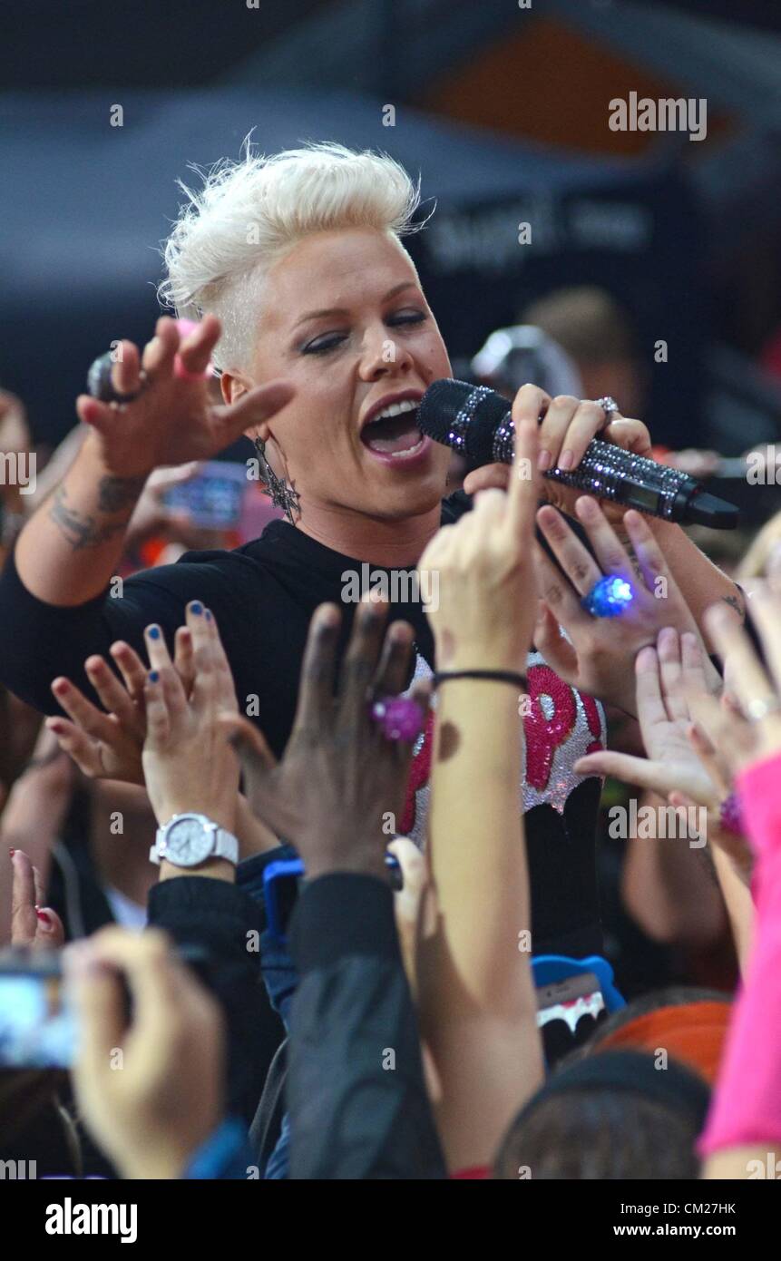 Pink on stage for NBC Today Show Concert with PINK, Rockefeller Plaza ...